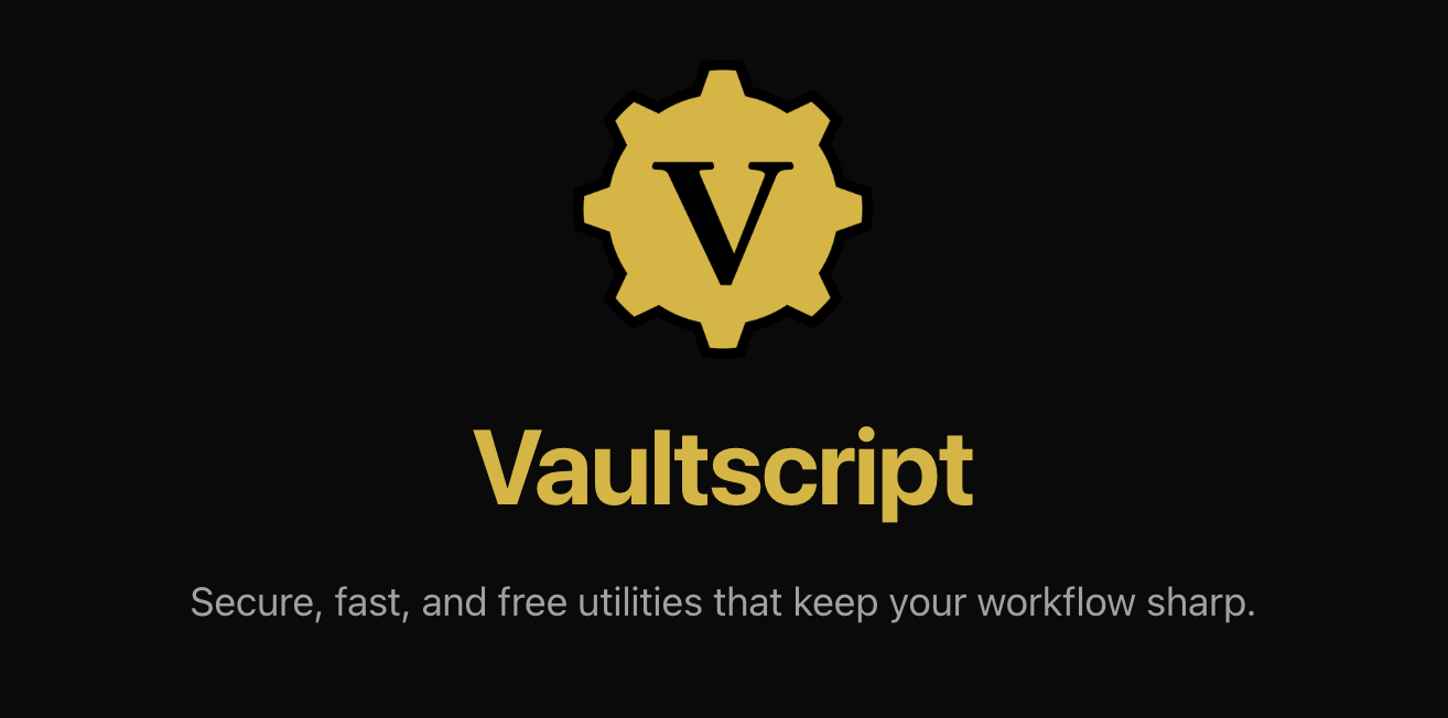 Vaultscript | Online Web Tools